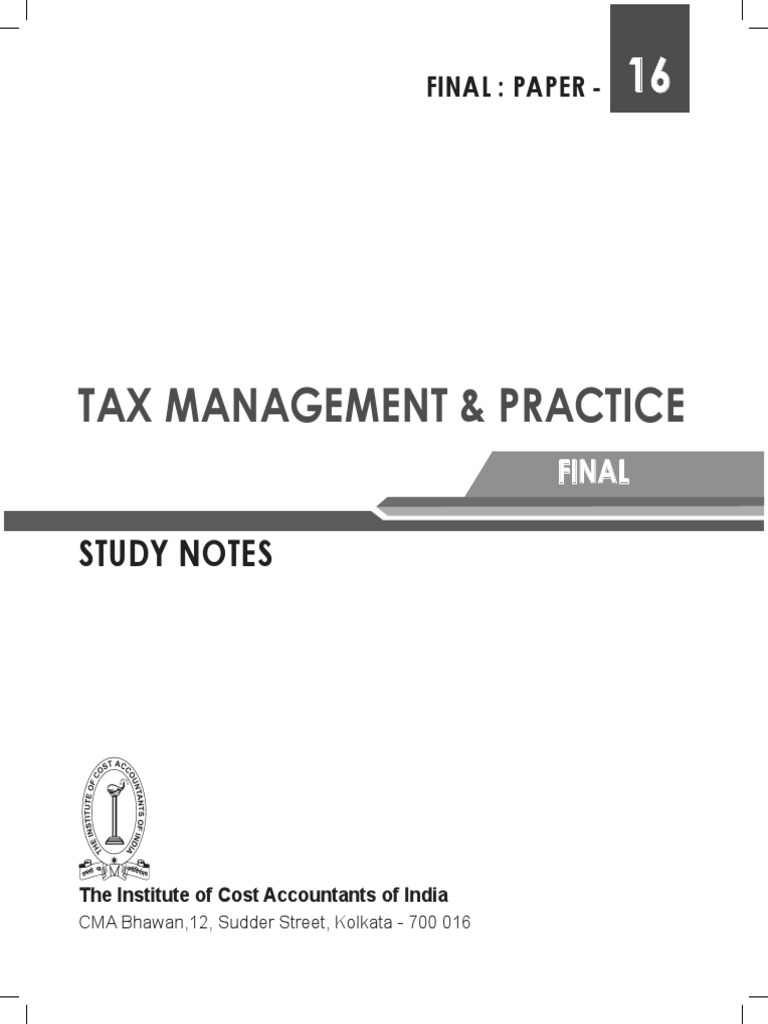 Tax Management and Practice | PDF | Finance & Money Management