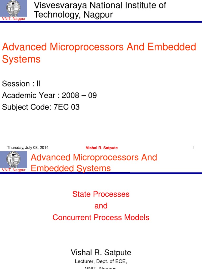 Advanced Microprocessors and Embedded Systems: Session: II Academic ...