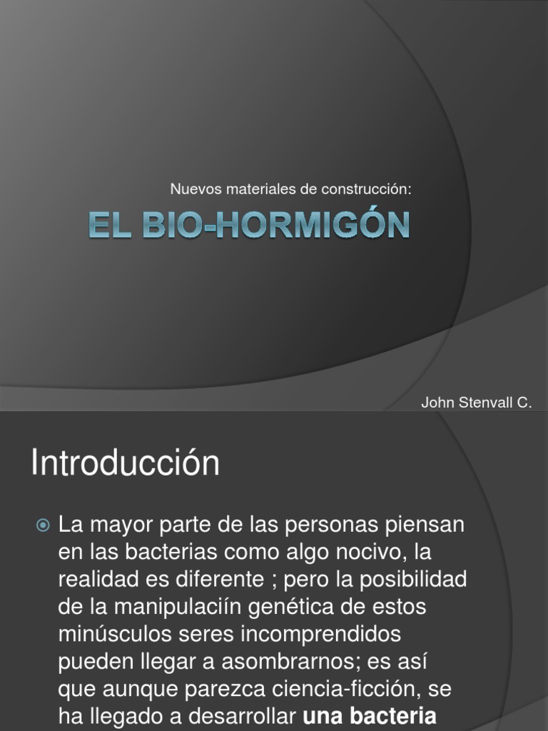 El Bio Hormigón | Descargar gratis PDF | Las bacterias | Hormigón