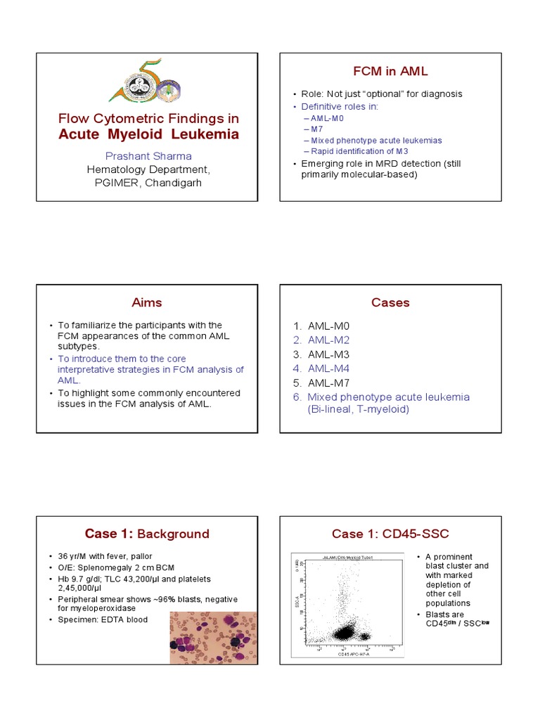 07 Flow Cytometric Findings in AML | PDF | Immune System | Immunology
