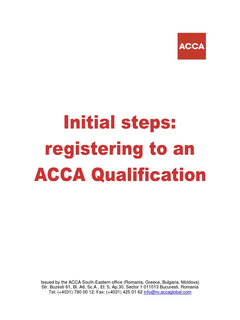 ACCA Registration and Qualification Guide | PDF | Professional ...