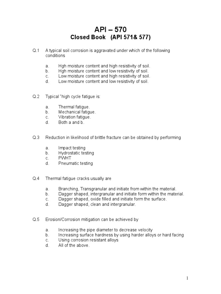 API 570 Questions 09 API-571-577 | PDF | Building Engineering ...
