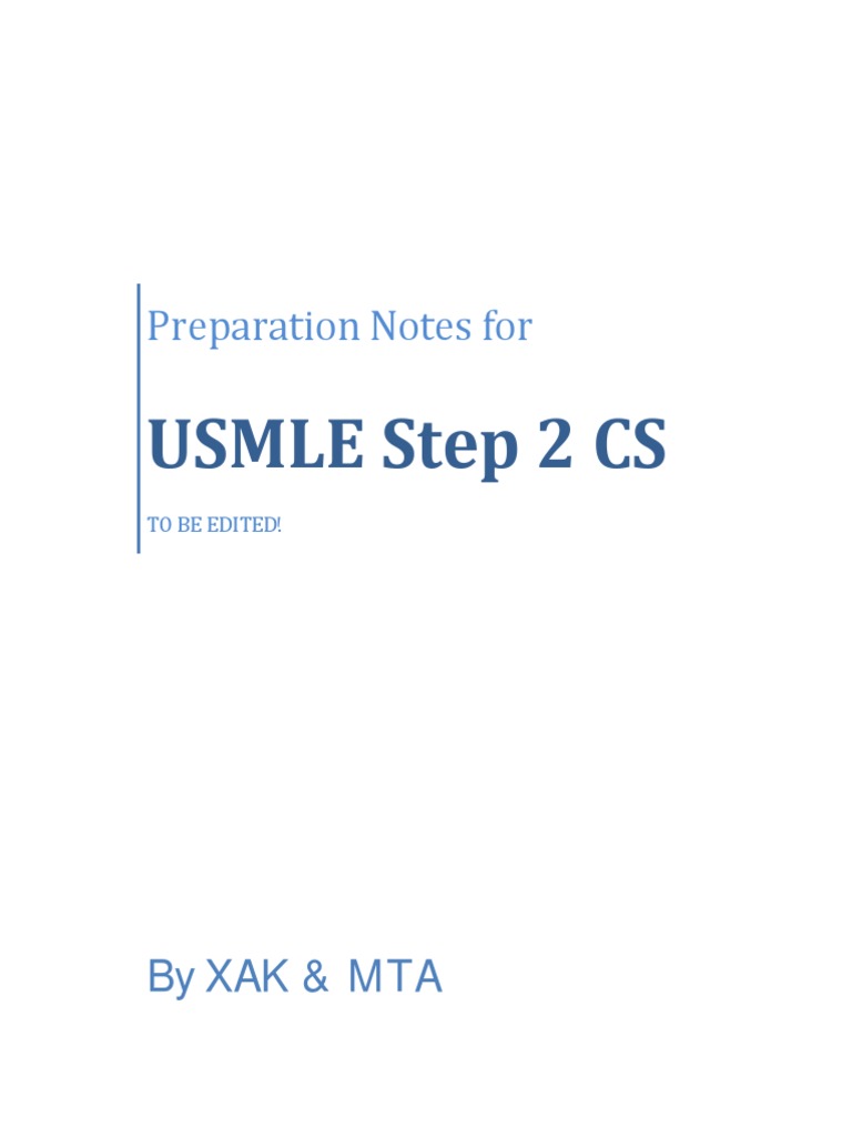 CS Notes (Pre Edition Med Res) | PDF