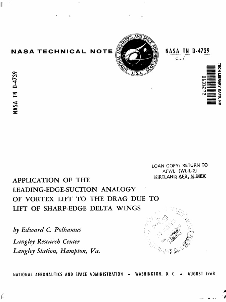 TO TO: Application of The Leading-Edge-Suction Analogy of Vortex Lift ...