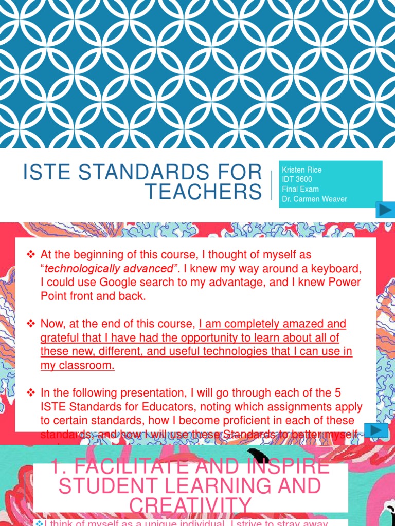 Iste Standards For Teachers Final | PDF | Social Media | Popular ...