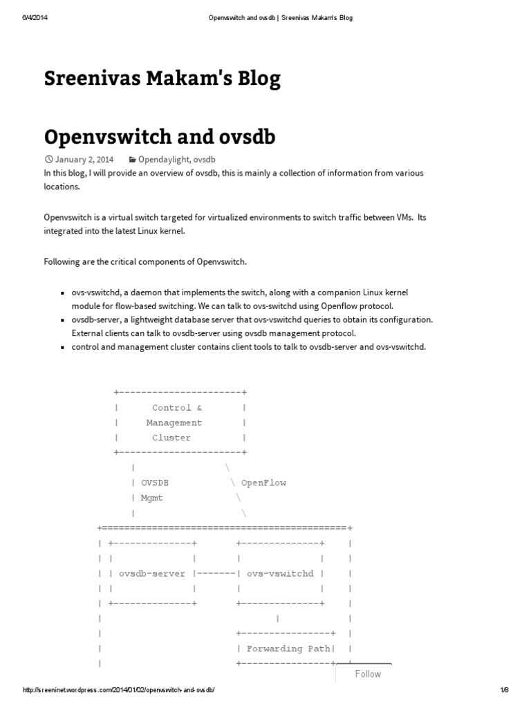 Openvswitch and Ovsdb | PDF | Linux | Databases
