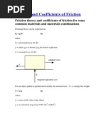 Table of Friction Coefficient | PDF | Technology & Engineering