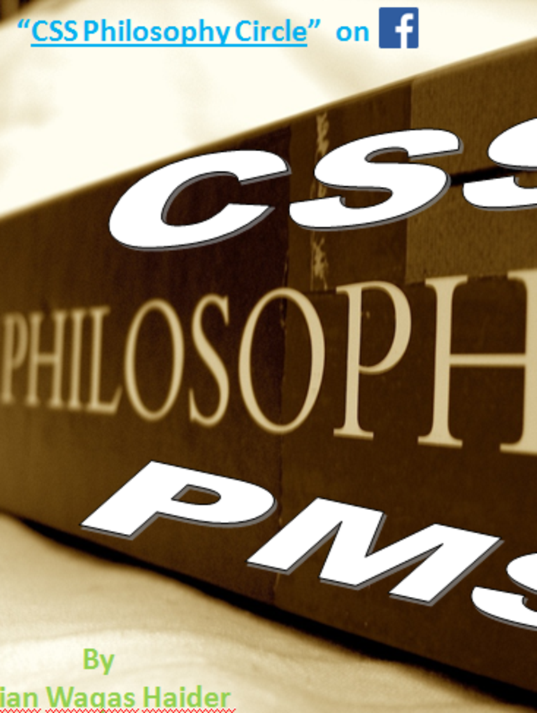 CSS (Also IAS/CSM/PMS) Philosophy Notes | PDF | Inference | Idealism