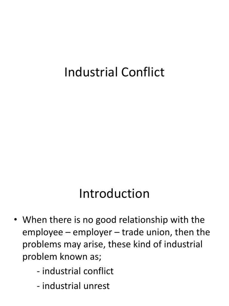 Industrial Conflict | PDF | Strike Action | Employment