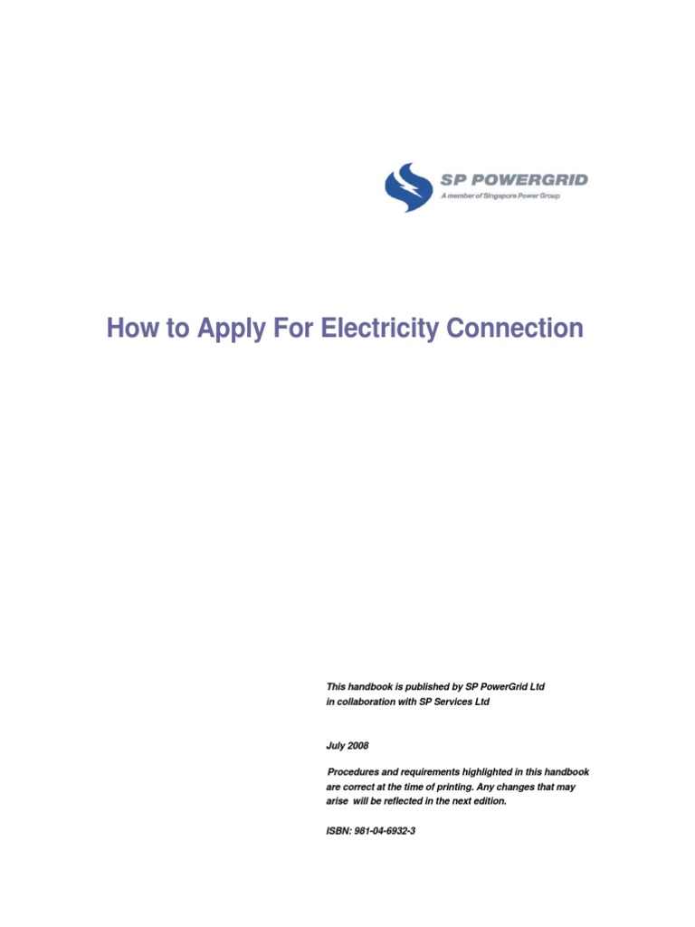 SP PowerGrid Electricity Connection Guide | PDF | Electrical Substation ...