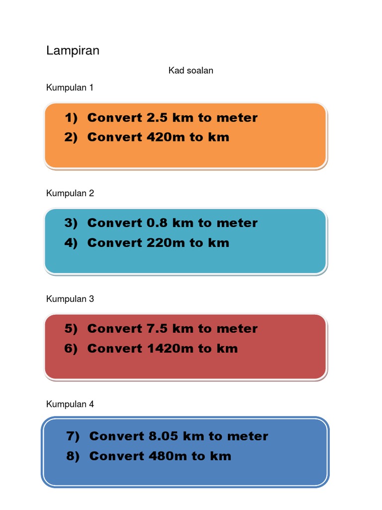 Distance Conversion Questions | PDF | Technology & Engineering