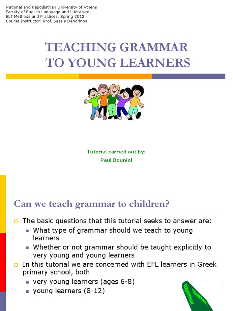 Teaching Grammar To Yls | PDF | Educational Assessment | English As A ...