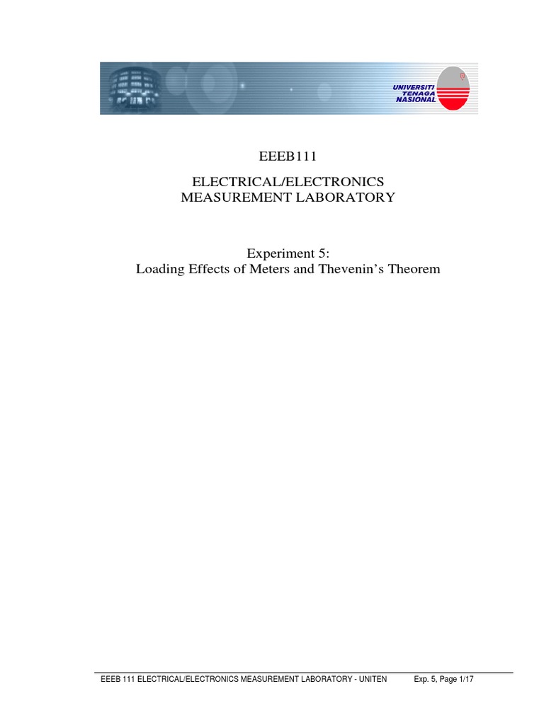 Lab 5 (Loading Effects) | PDF | Series And Parallel Circuits | Voltage