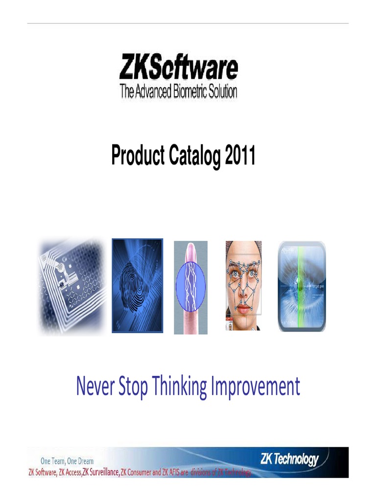 Zksoftware Product Catalog | PDF | Access Control | Fingerprint