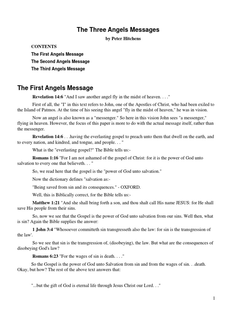 The Three Angels' Messages: An Exposition of Revelation 14 and the ...