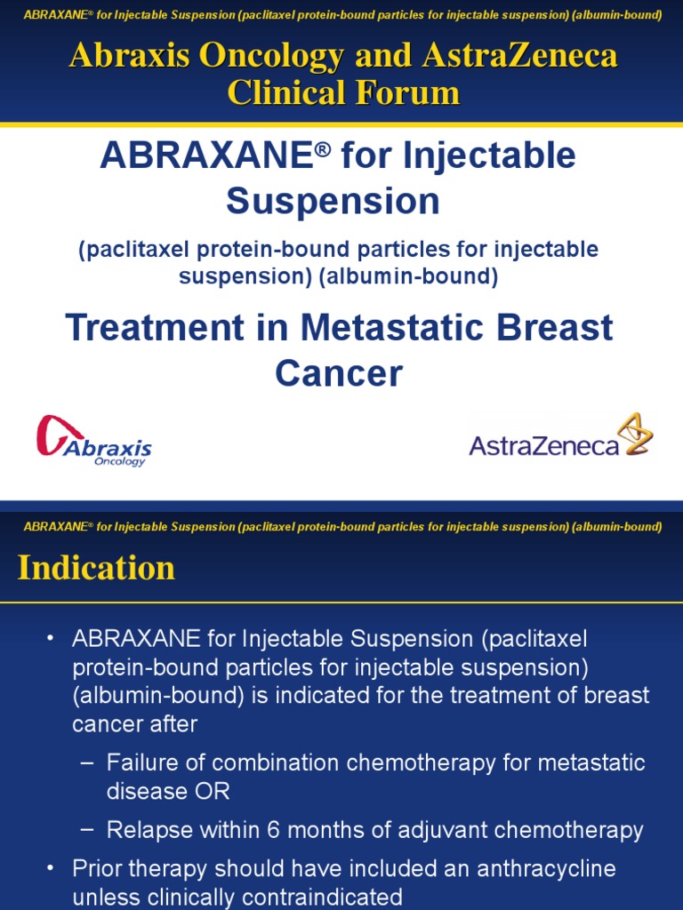 Abraxane Core SPRK Slide Set | PDF | Chemotherapy | Pharmacology