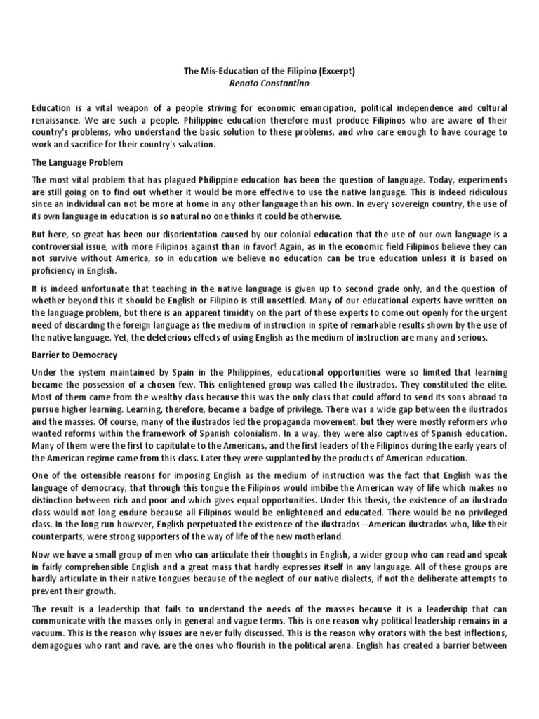 Language Barriers in Philippine Education | PDF | Language Arts ...