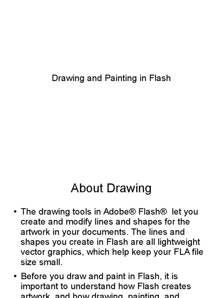 Drawing and Painting in Flash | PDF | Gradient | Computer Graphics