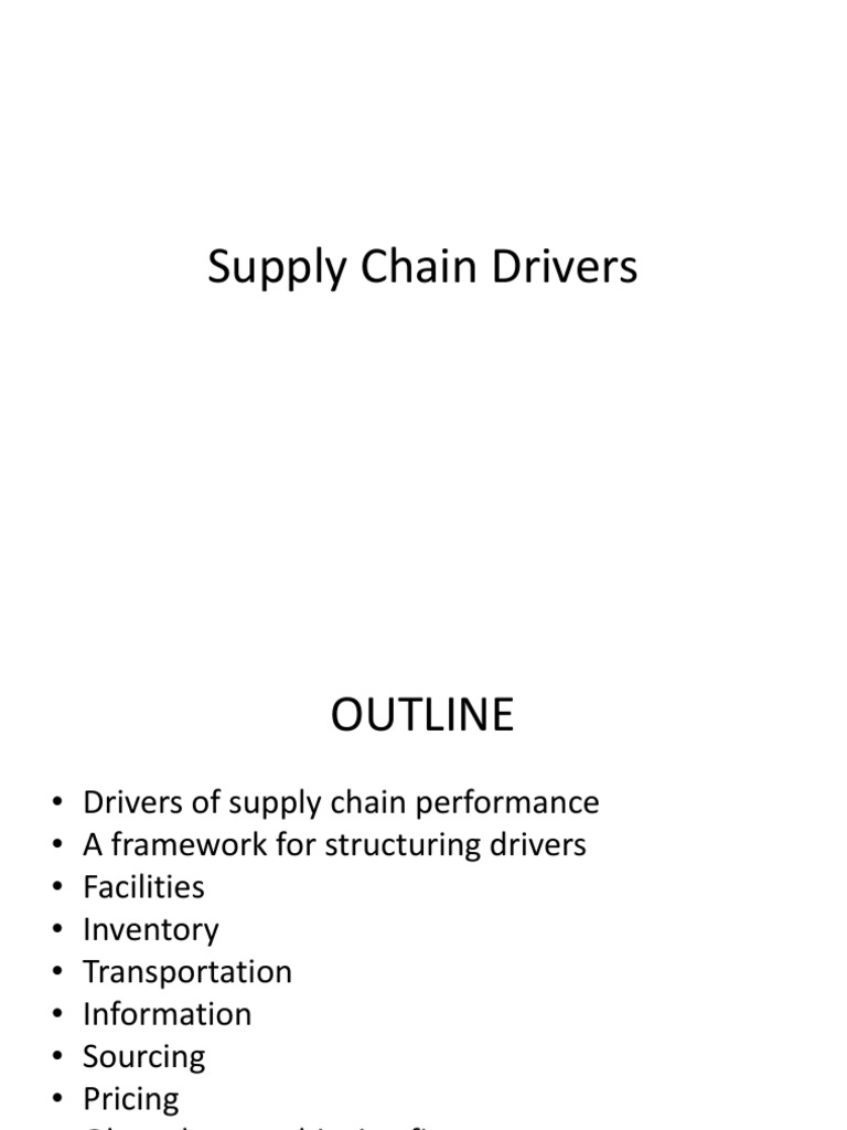 Key Drivers of Supply Chain Performance | PDF | Supply Chain | Inventory
