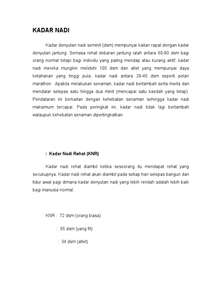 Kadar Nadi | PDF