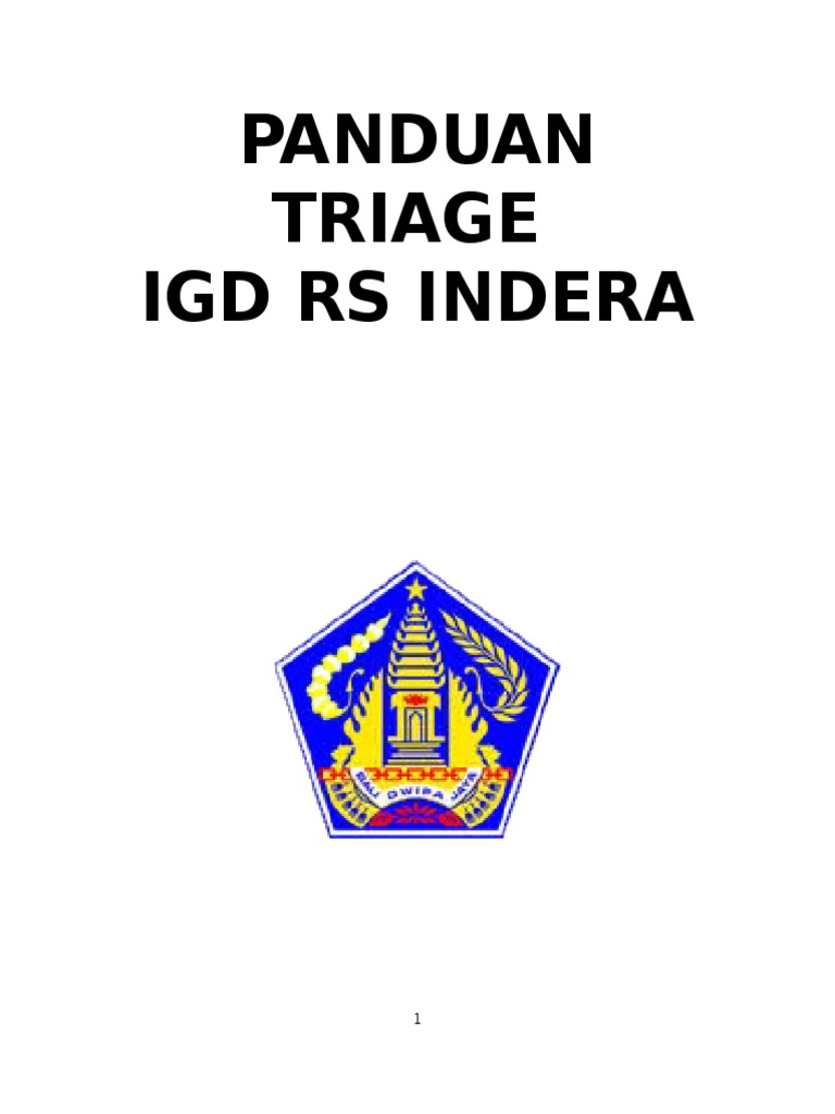 Panduan Triage IGD RS Indera TERBARU | PDF