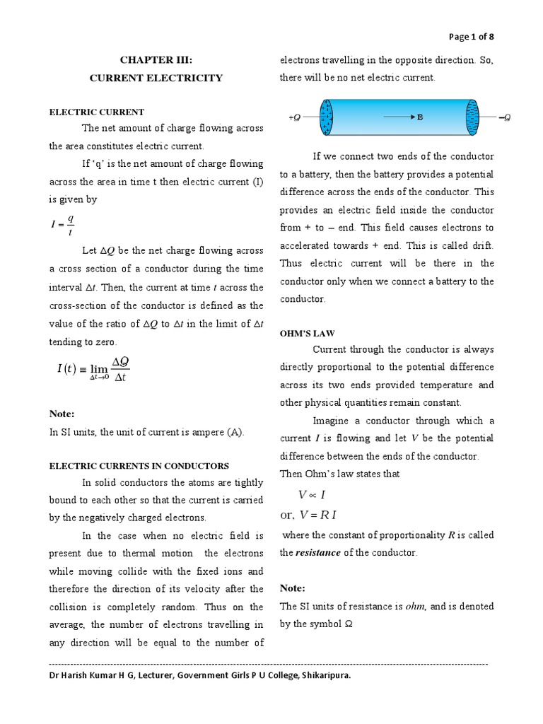 Chapter 3 | PDF | Electrical Resistivity And Conductivity | Electric ...