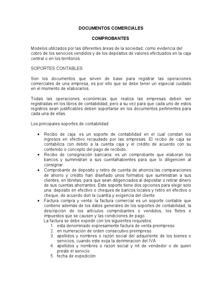 Documentos Comerciales | PDF | Alquiler | Contabilidad