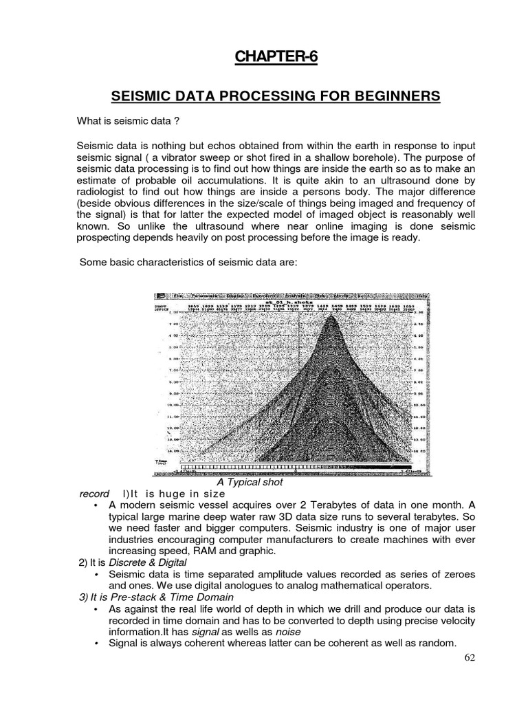 Chapter-6 Seismic Data Processing | PDF | Reflection Seismology | Reflection (Physics)