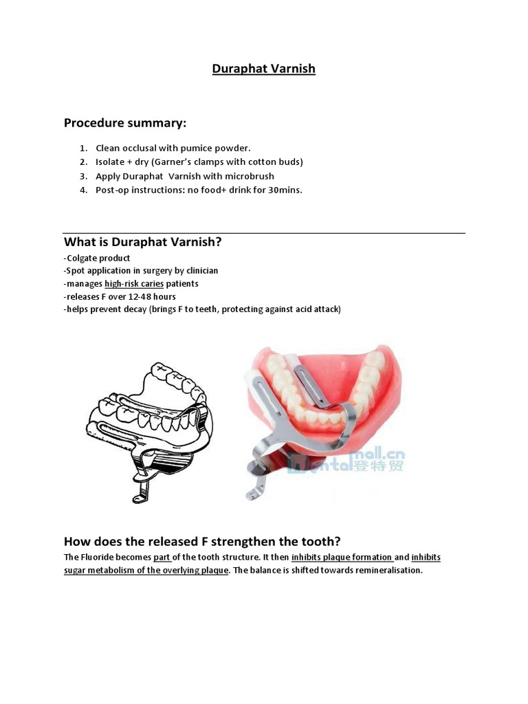 Duraphat Varnish Application Guide | PDF | Wellness