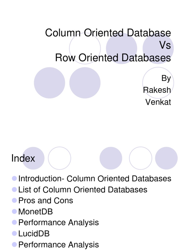 Column Oriented Database | PDF | Databases | Database Index