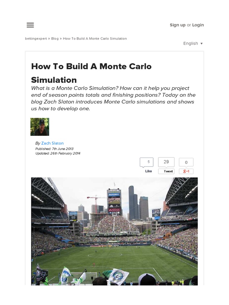 Monte Carlo Simulation Soccer | PDF | Monte Carlo Method | Logistic ...