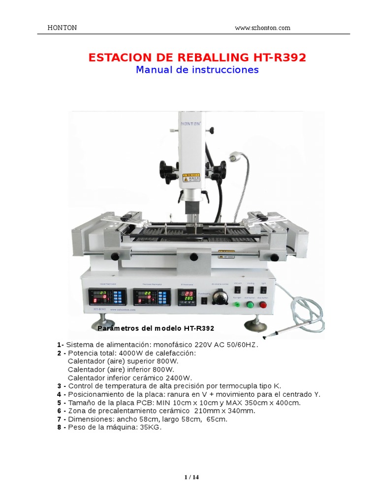 HT R392 PDF | PDF | Soldadura | Placa de circuito impreso