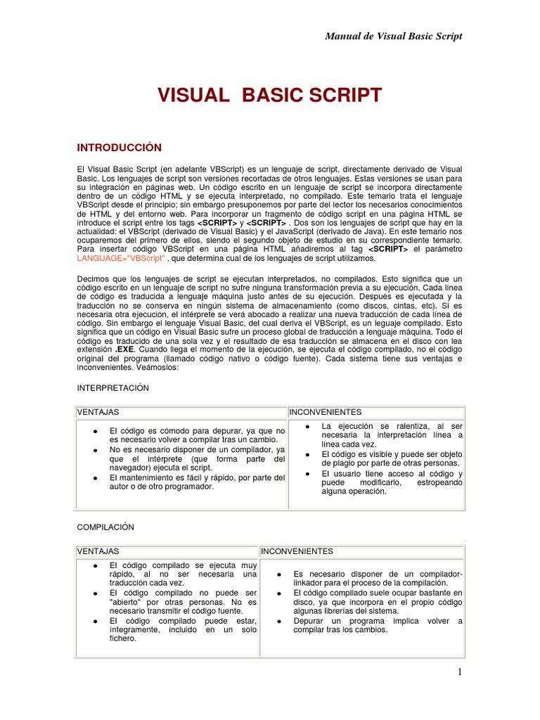 Curso de VbScript | PDF