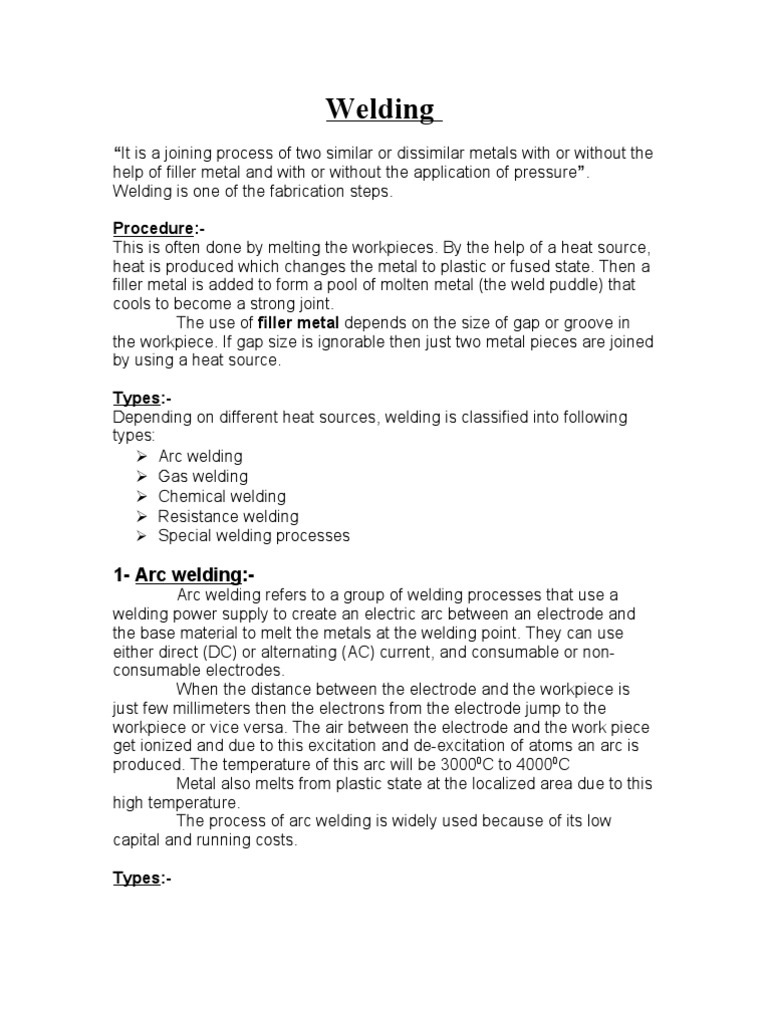 Welding Assignment-Submitted by Fatima Fayyaz-PID-09 | PDF | Welding ...