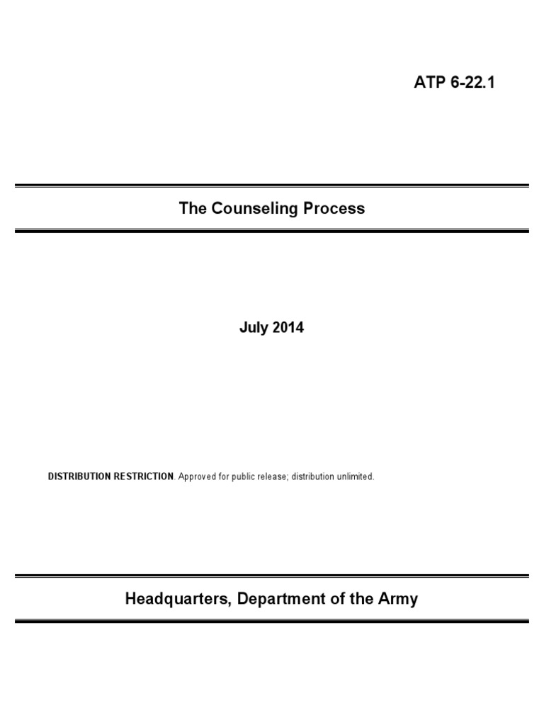 Army Counseling Process Overview | PDF | School Counselor | Leadership