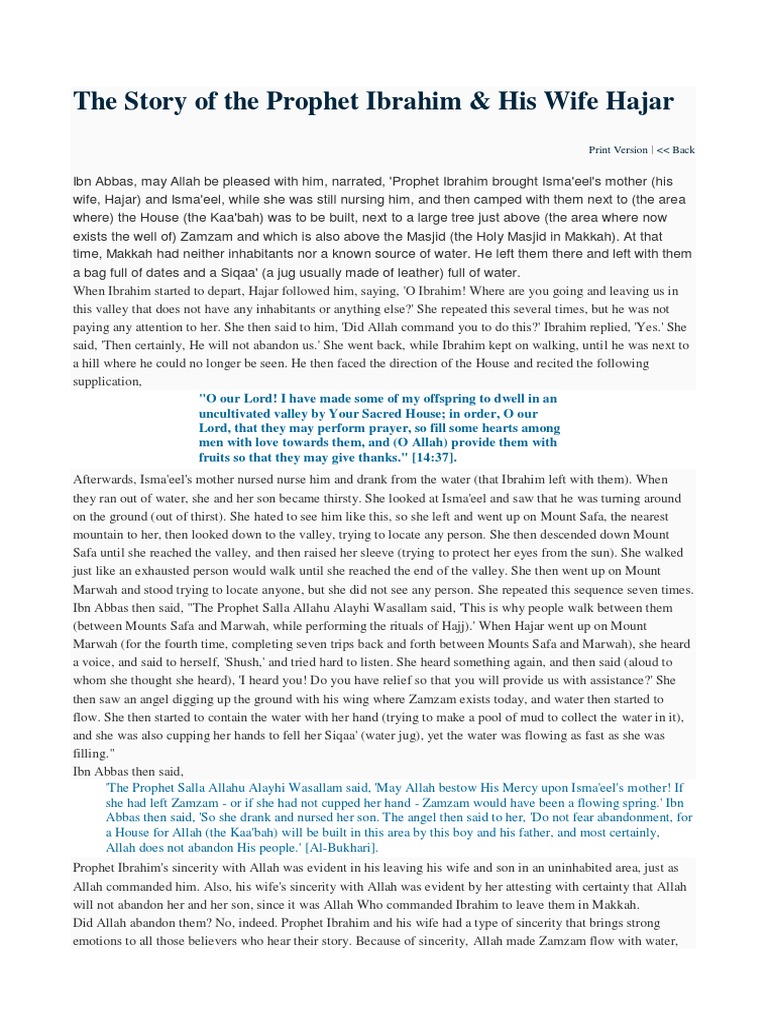 The Story of the Prophet Ibrahim | Monotheistic Religions | Religious ...