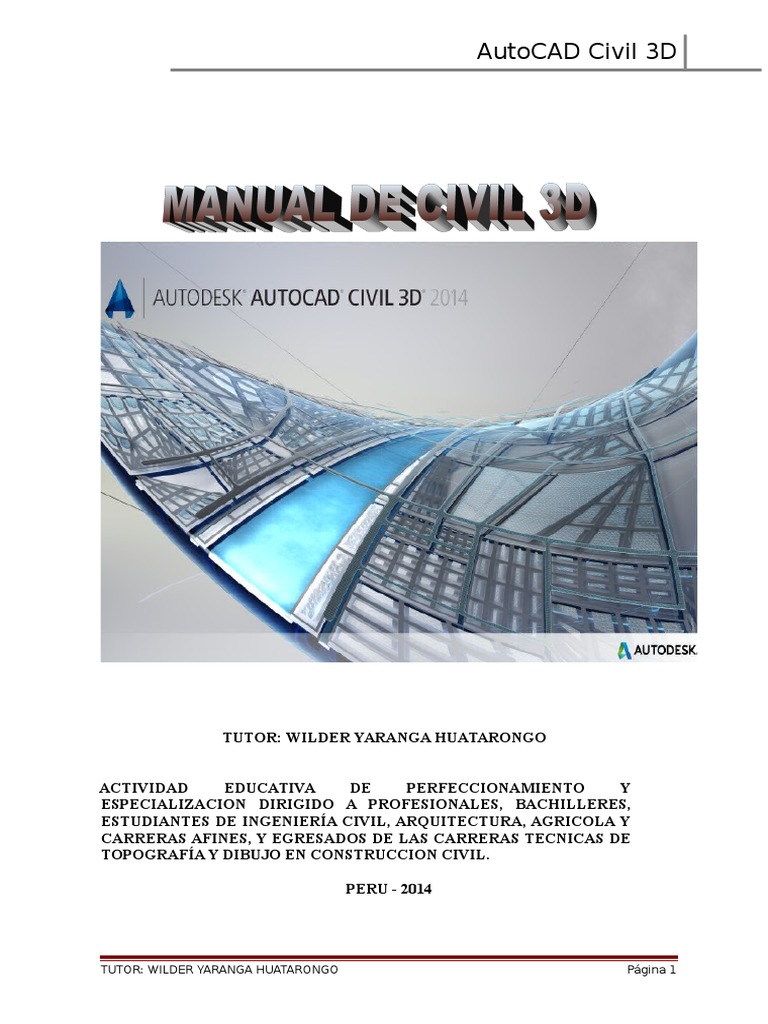 Manual de Civil 3D | PDF | Interfaces gráficas de usuario | Software
