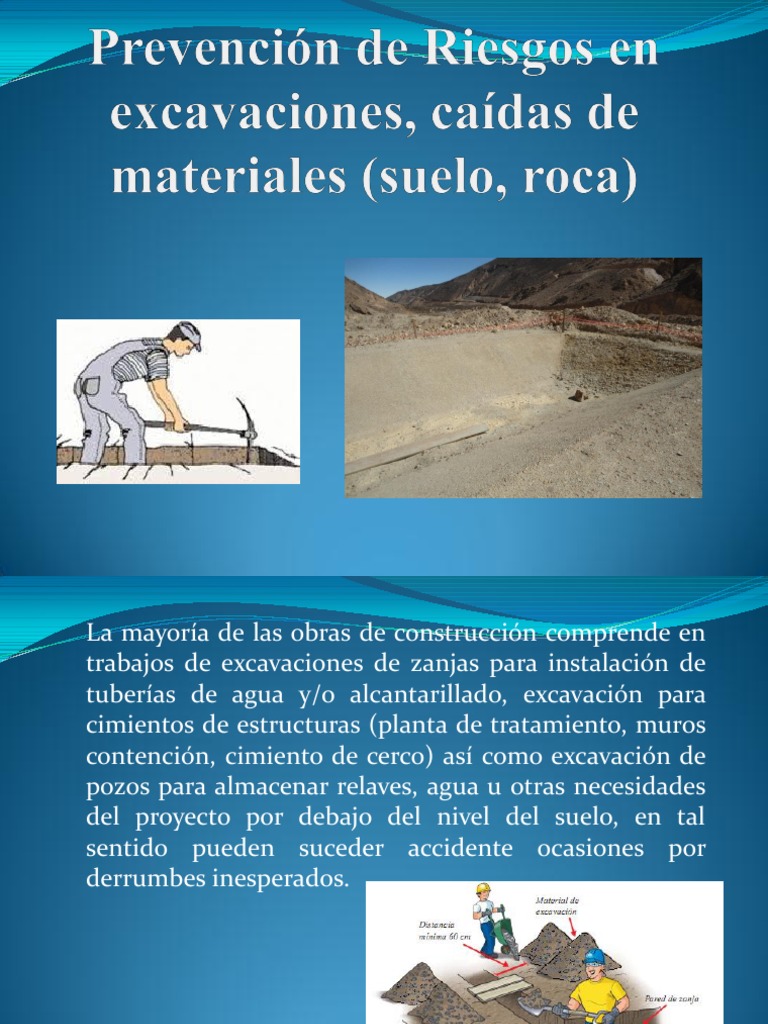 Prevención de Riesgos en Excavaciones, | Fundación (Ingeniería ...
