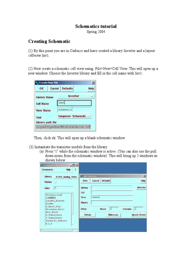 Schematics Tutorial Creating Schematic | Download Free PDF | Electrical ...