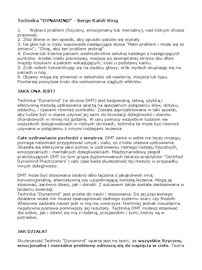 Technika DYNAMIND - S.kahili King | PDF