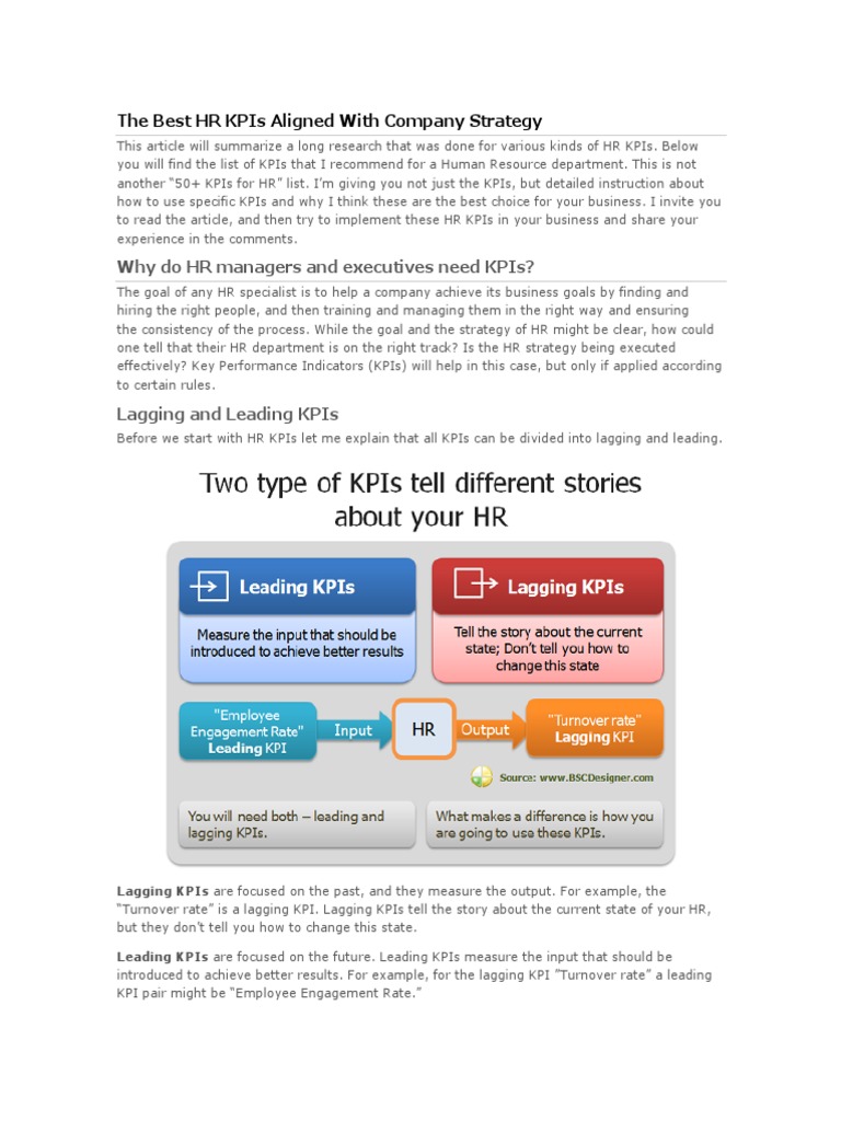A Comprehensive Guide to Developing Effective HR Key Performance ...