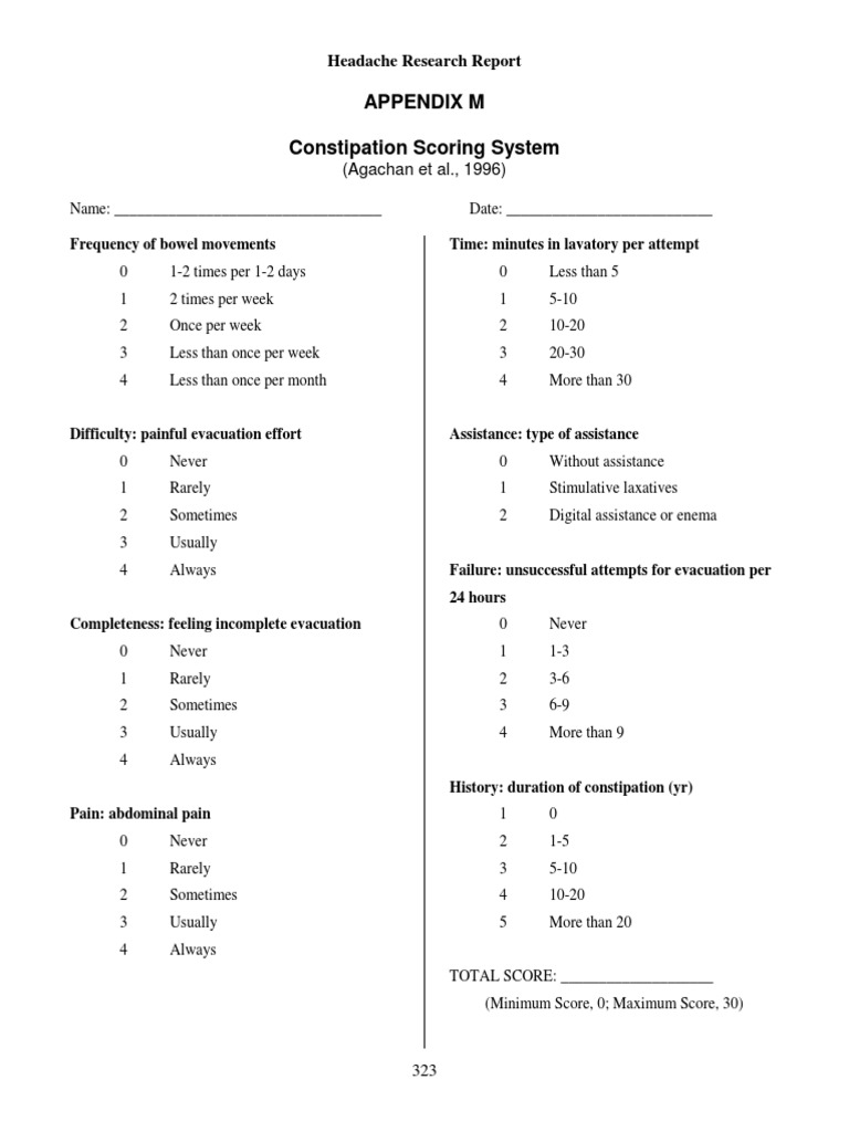 Constipation Scoring System PDF | PDF | Constipation | Medical Specialties