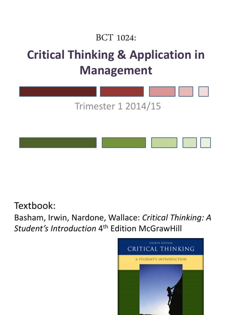 Introduction To Critical Thinking | PDF | Critical Thinking | Thought