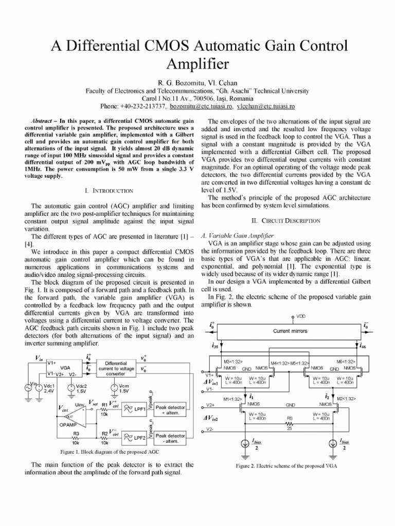 Fully Differential Cmos | PDF