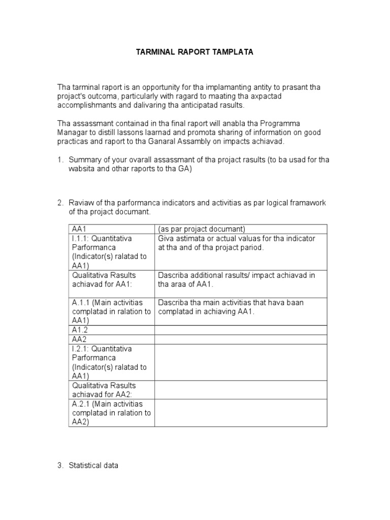 Terminal Report Template | Air Traffic Control | Science And Technology