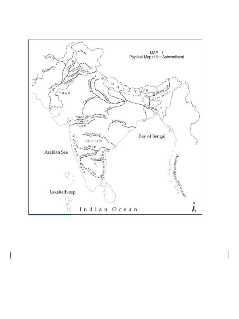 Physical Map of the Subcontinent | PDF