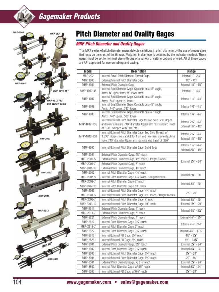2013 Gagemaker Catalog 104 | PDF | Mechanical Engineering ...