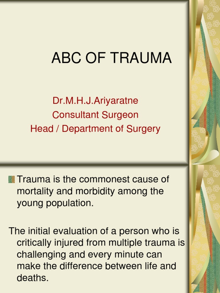 ABC Trauma | Major Trauma | Coma