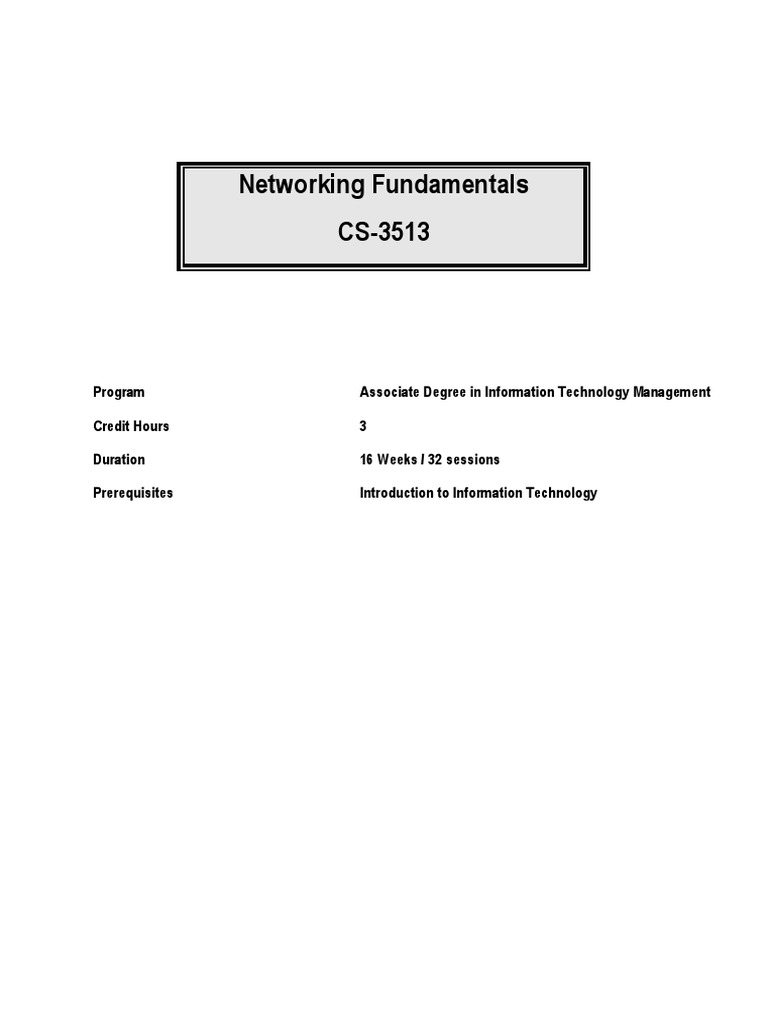 Networking Fundamentals | PDF | Computer Network | Operating System