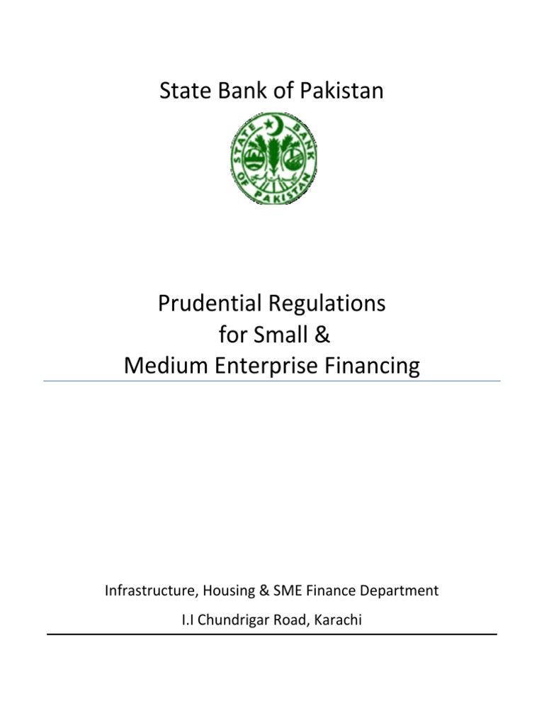 Prudential Regulations by SBP For SME Financing | PDF | Small And ...